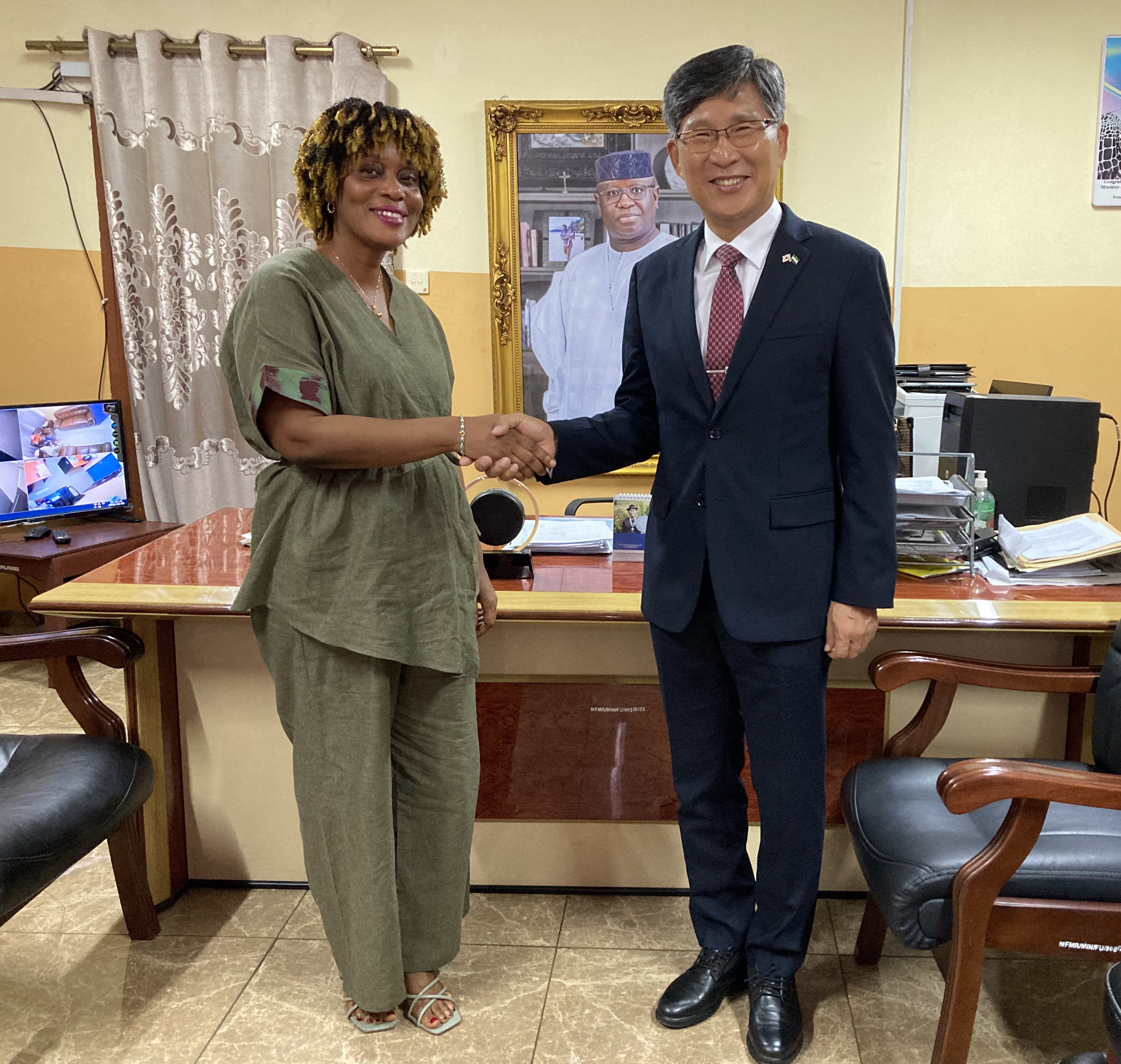 Amb. Kim Met with Princess Dugba, the Minister of Fisheries and Marine ...